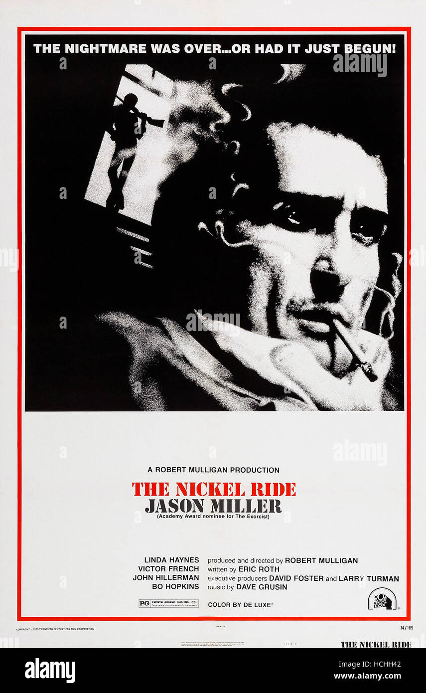 THE NICKEL RIDE, US poster art, Jason Miller, 1974. TM & Copyright ...