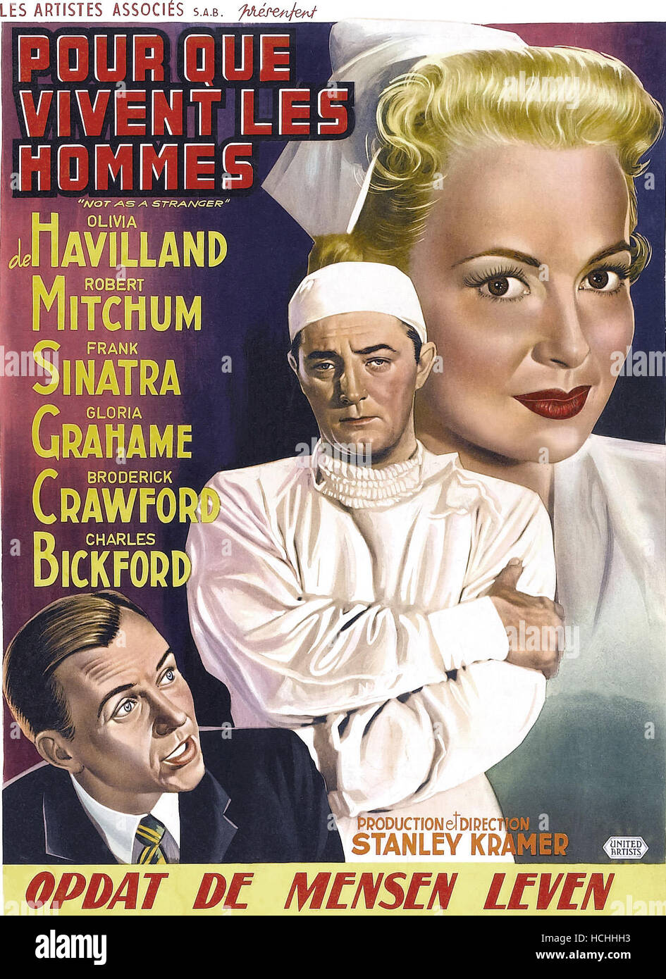 NOT AS A STRANGER, from left, Frank Sinatra, Robert Mitchum, Olivia De ...