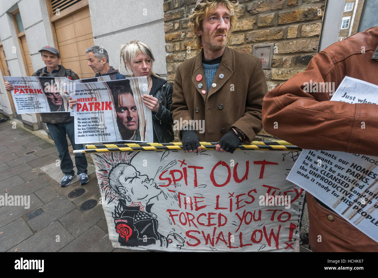 London, UK. 8th December 2016. Class War lead a second protest against ...
