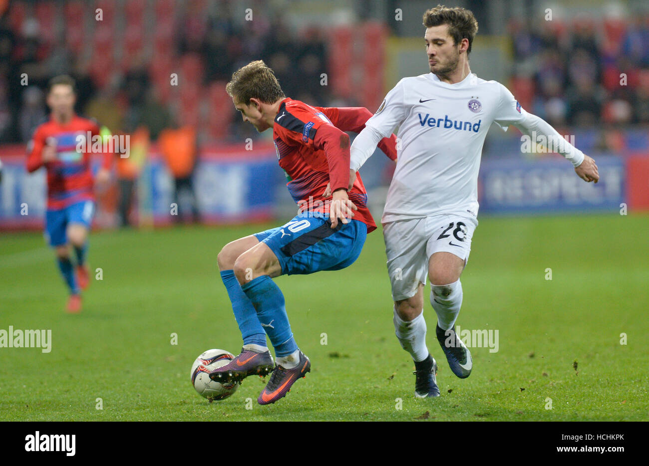 Pilsen, Czech Republic. 8th Dec, 2016. Jan Kopic of Pilsen, left, and ...