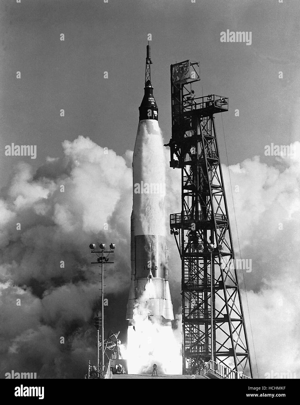 Mercury astronauts john glenn Black and White Stock Photos & Images - Alamy