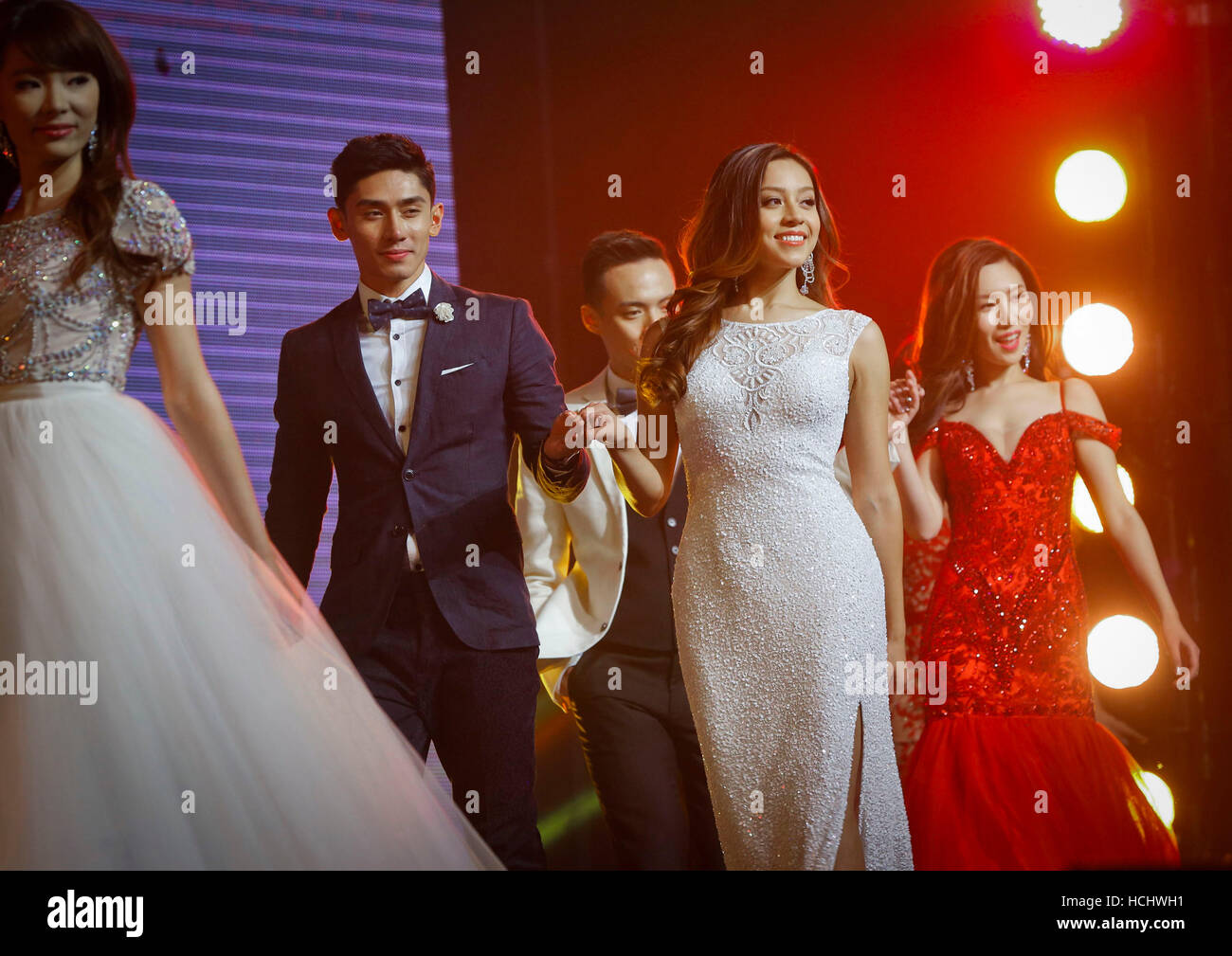 Vancouver, Canada. 8th Dec, 2016. Contestants walk on stage during the ...