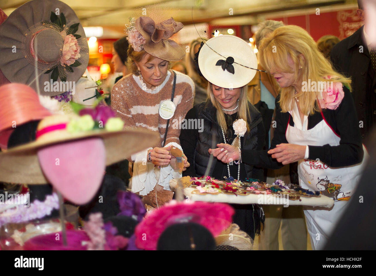 Baroness Thyssen, Carmen Cervera during her visit to the Benefico Nuevo ...
