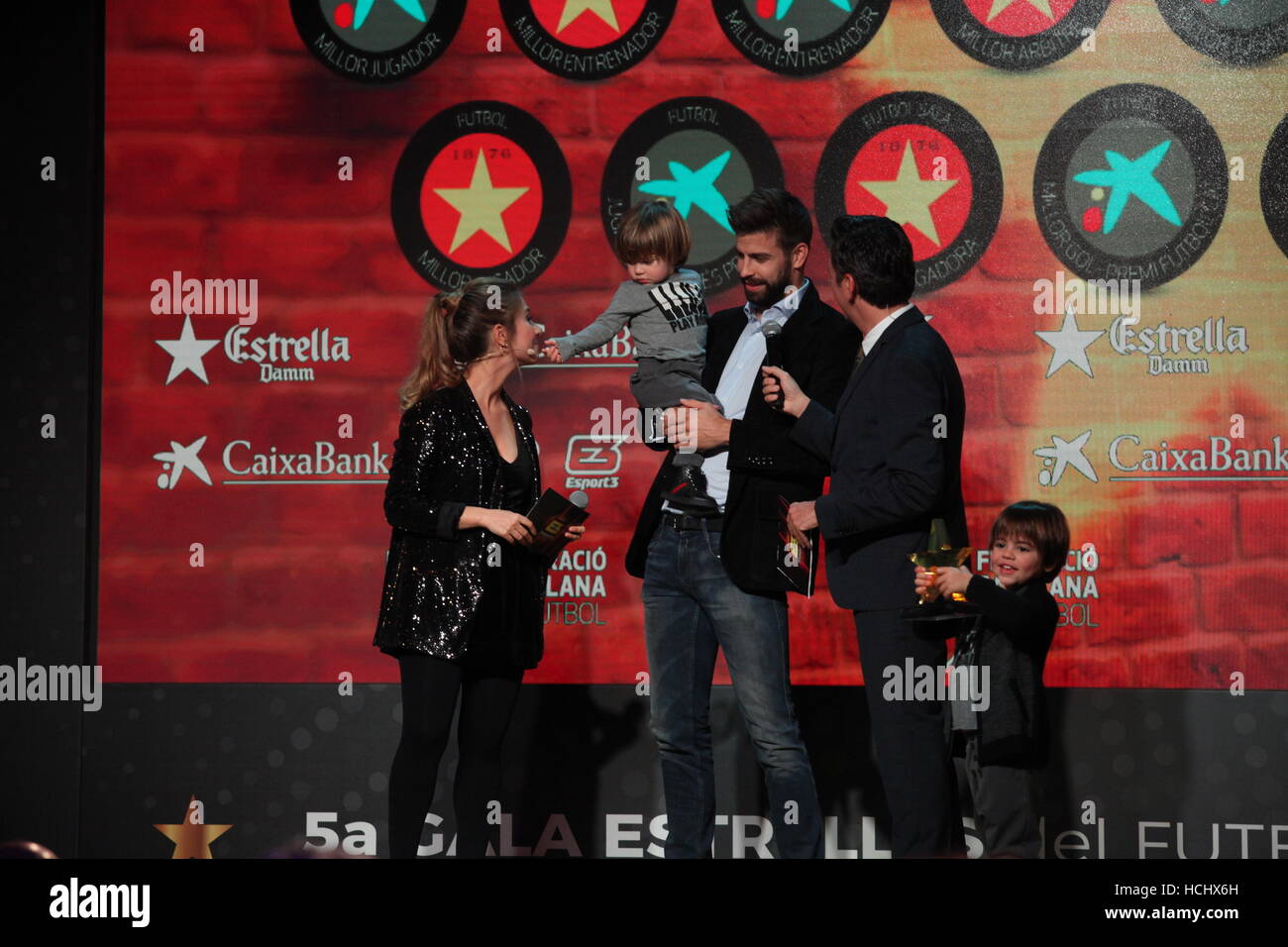 Gerard Pique during the prize as best Catalan player in Barcelona ...