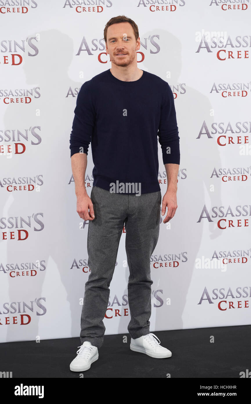 Actor Michael Fassbender during the photocall of the film "AssassinsÂ´s ...
