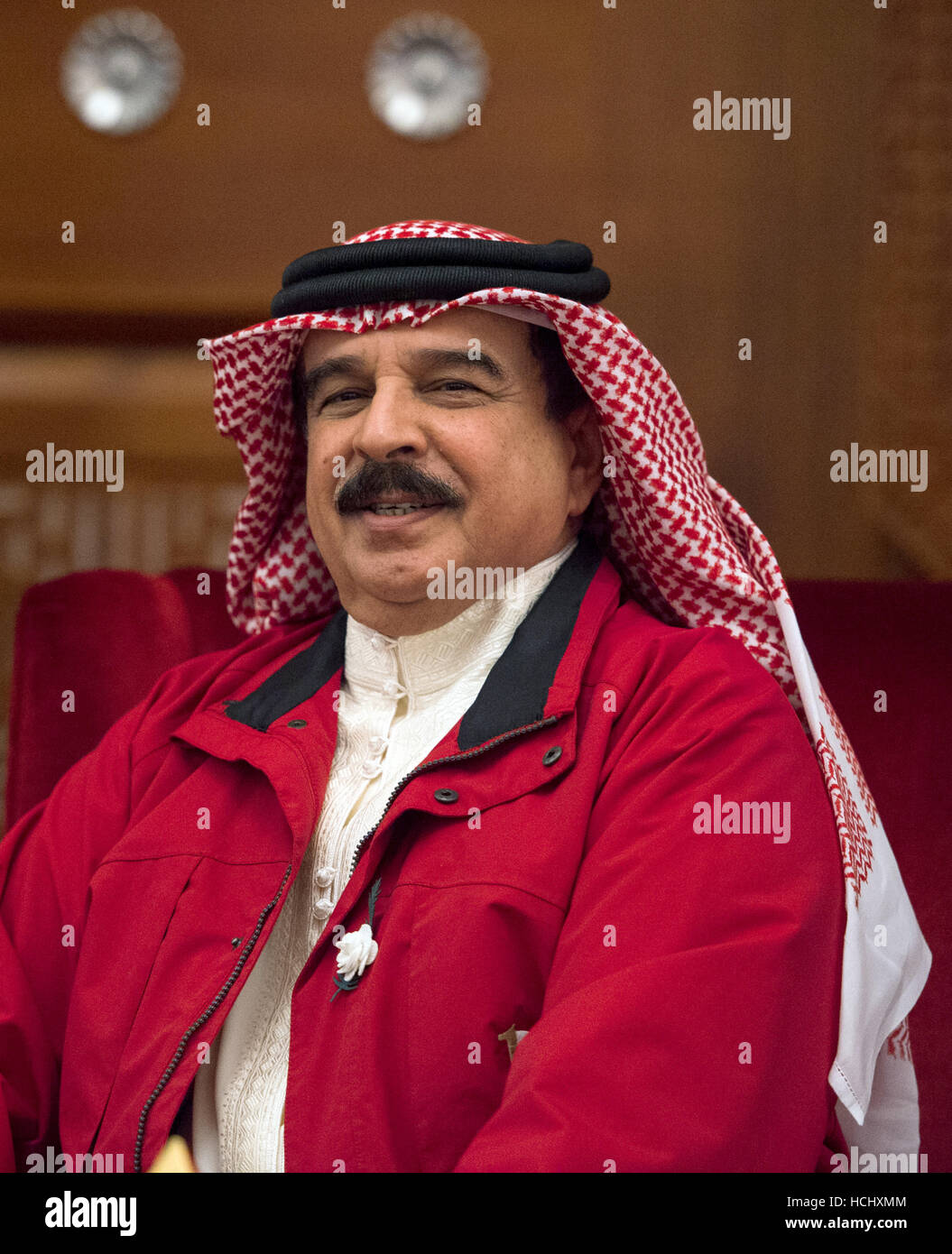 Manama, Bahrain. 09th Dec, 2016. The King of Bahrain, Hamad bin Isa Al ...