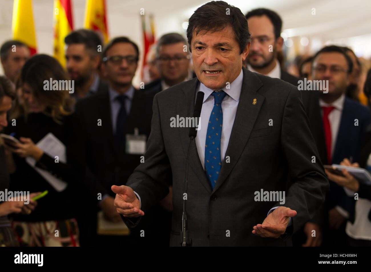 The politicians Javier Fernandez During the commemorative event on the ...