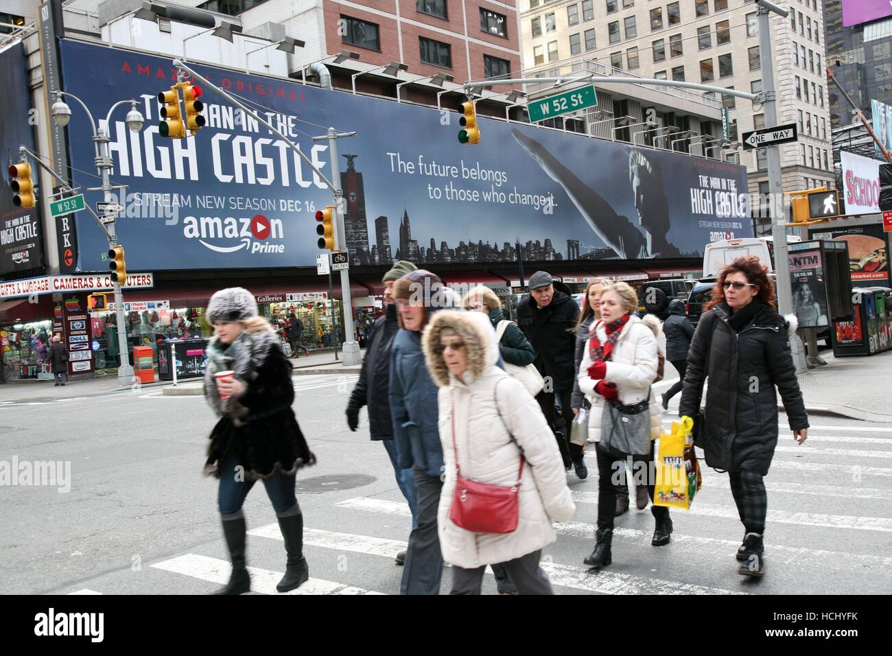Controversial Amazon Billboard, New York, NY USA Stock Photo - Alamy
