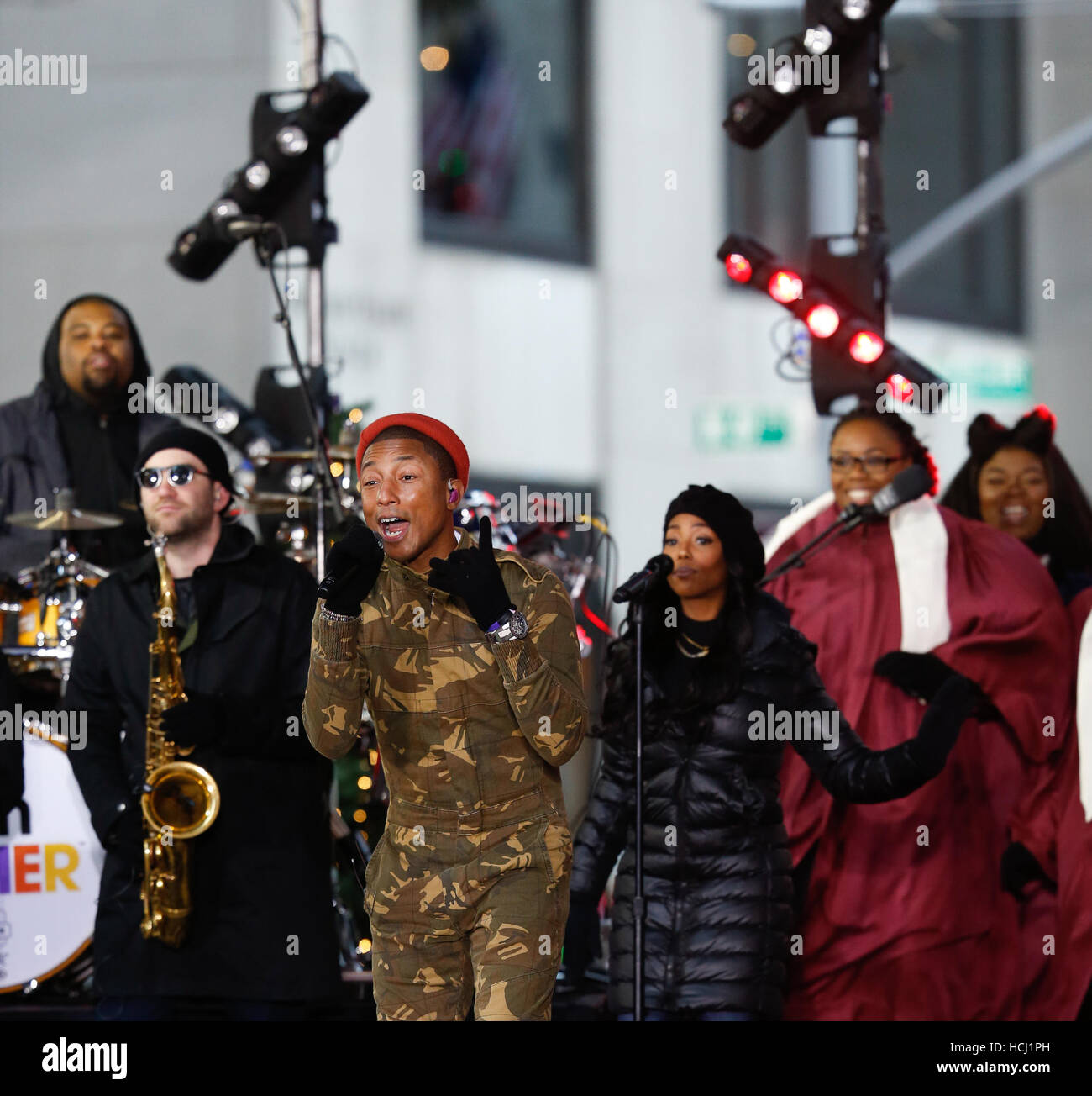 New York, USA. 09th Dec, 2016. Pharrell Williams performs tracks from ...