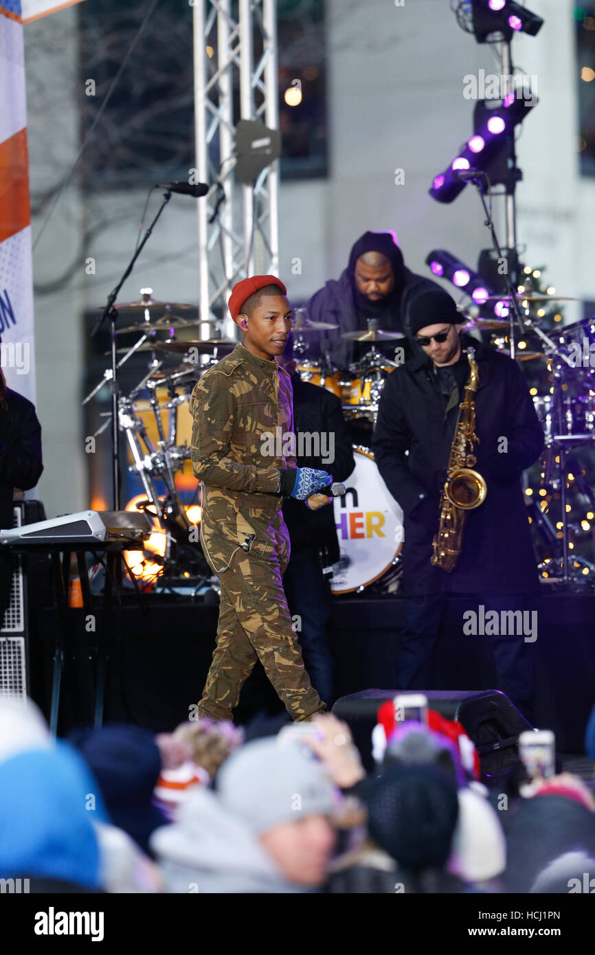 New York, USA. 09th Dec, 2016. Pharrell Williams performs tracks from ...