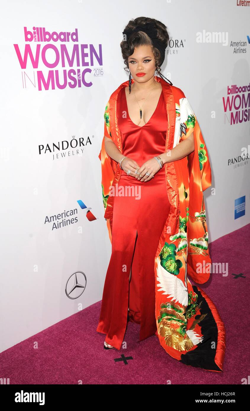 New York, NY, USA. 9th Dec, 2016. Andra Day at arrivals for Billboard ...