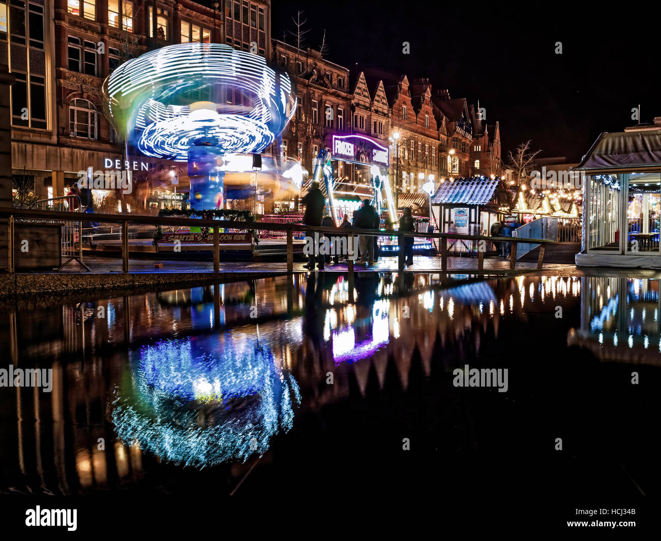Nottingham Christmas Fair in the Old Market Square Stock Photo - Alamy
