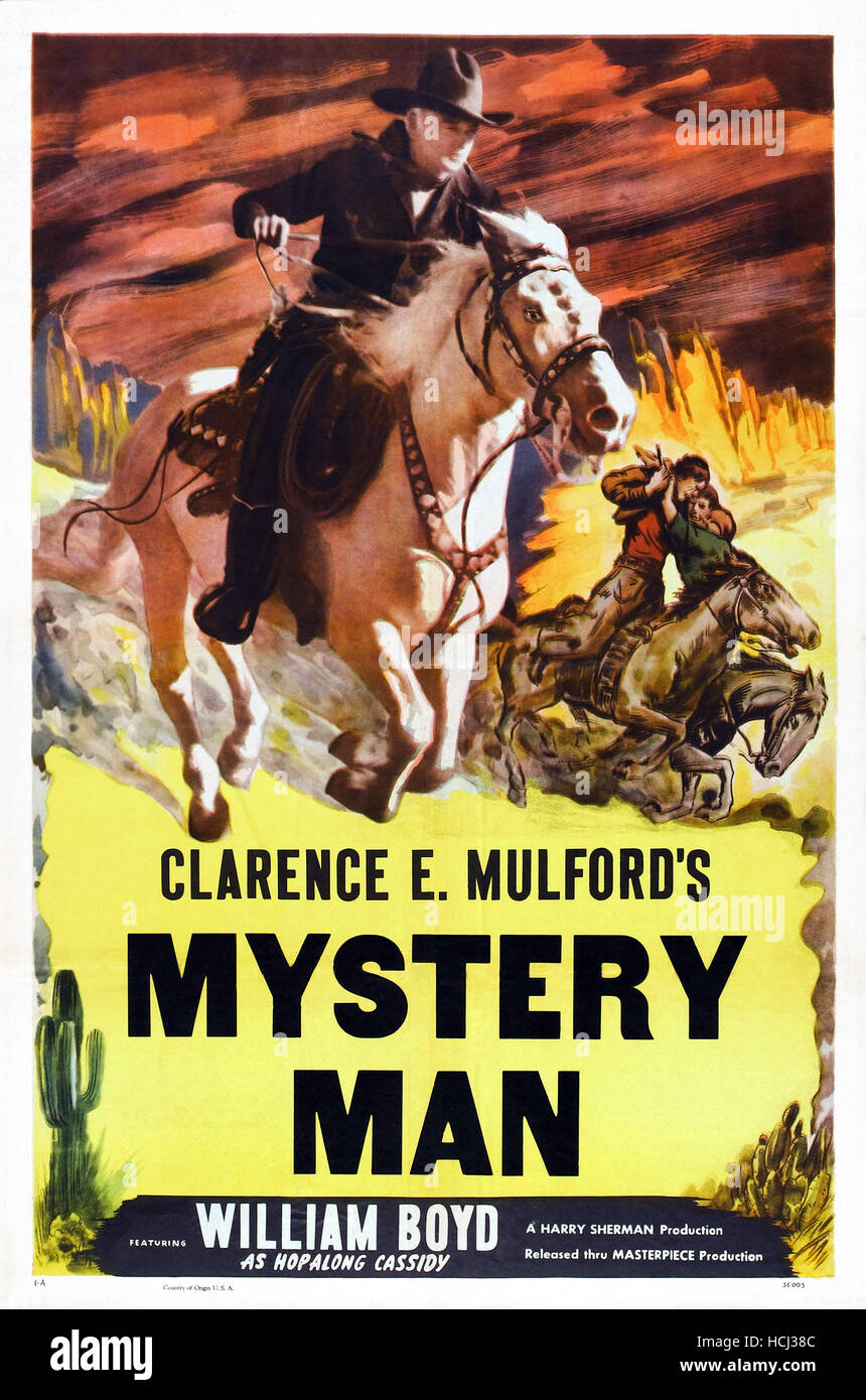 MYSTERY MAN, poster art, William Boyd, 1944 Stock Photo - Alamy