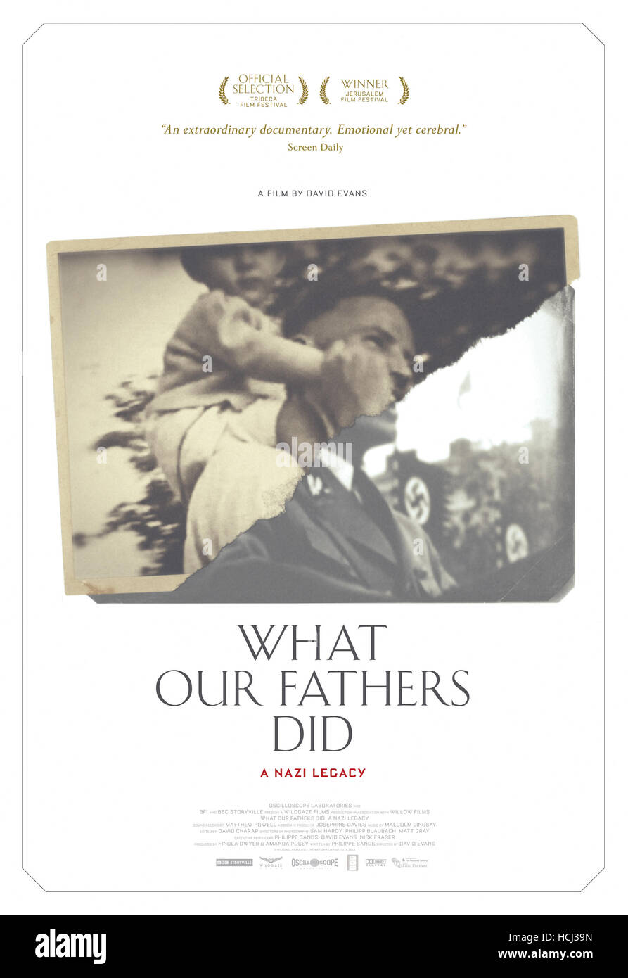 WHAT OUR FATHERS DID: A NAZI LEGACY, (aka MY NAZI LEGACY), US poster ...