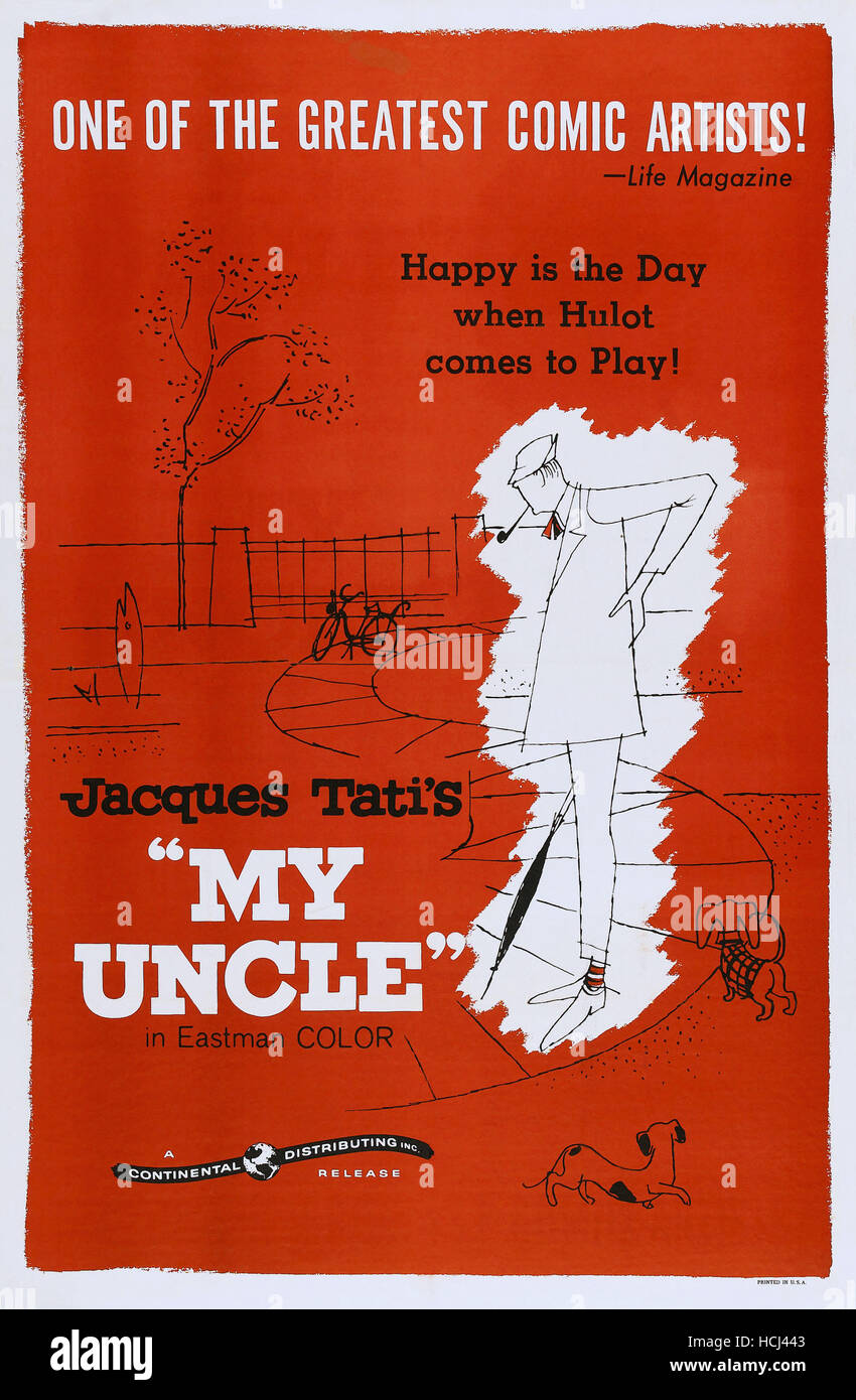 MY UNCLE, (aka MON ONCLE), poster art, 1958 Stock Photo - Alamy