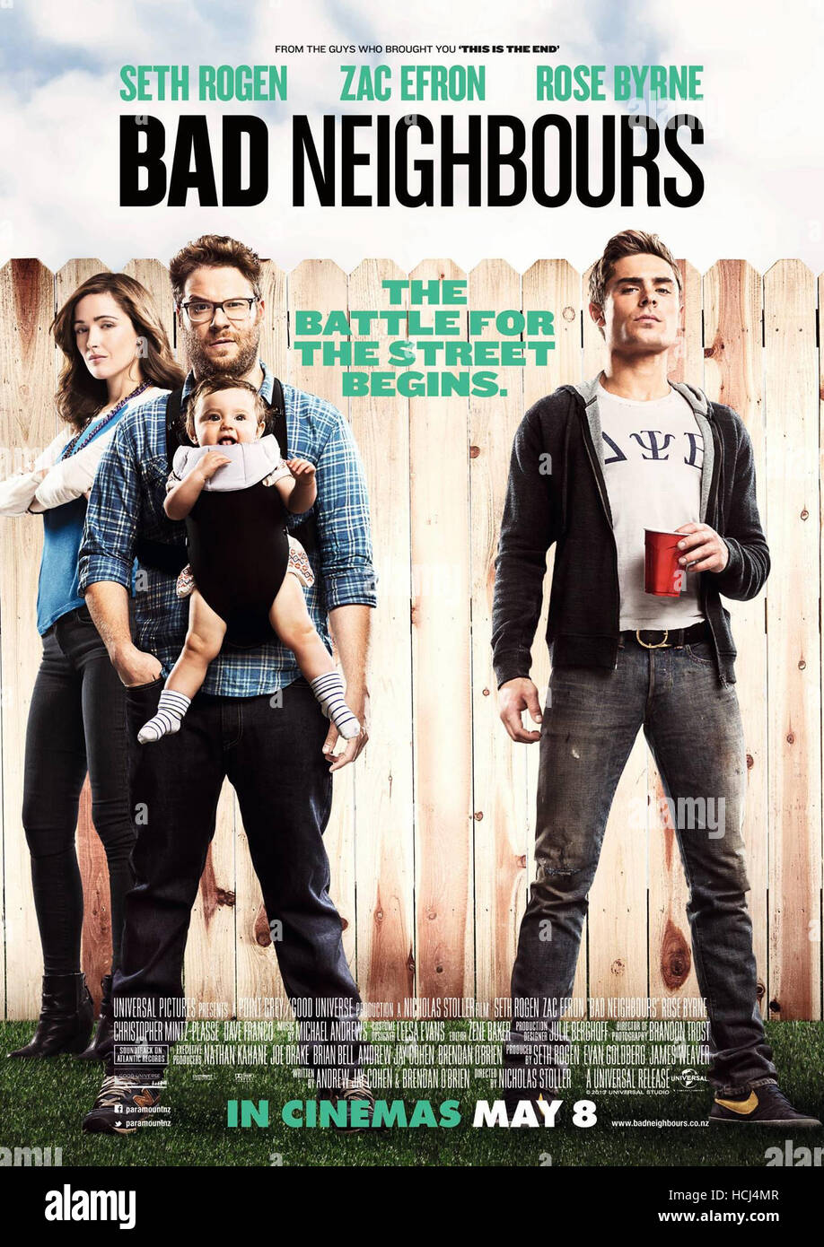 NEIGHBORS, (aka BAD NEIGHBORS), New Zealand poster art, Rose Byrne ...