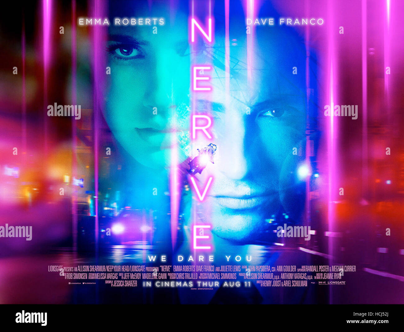 NERVE, British poster art, from left: Emma Roberts, Dave Franco, 2016 ...
