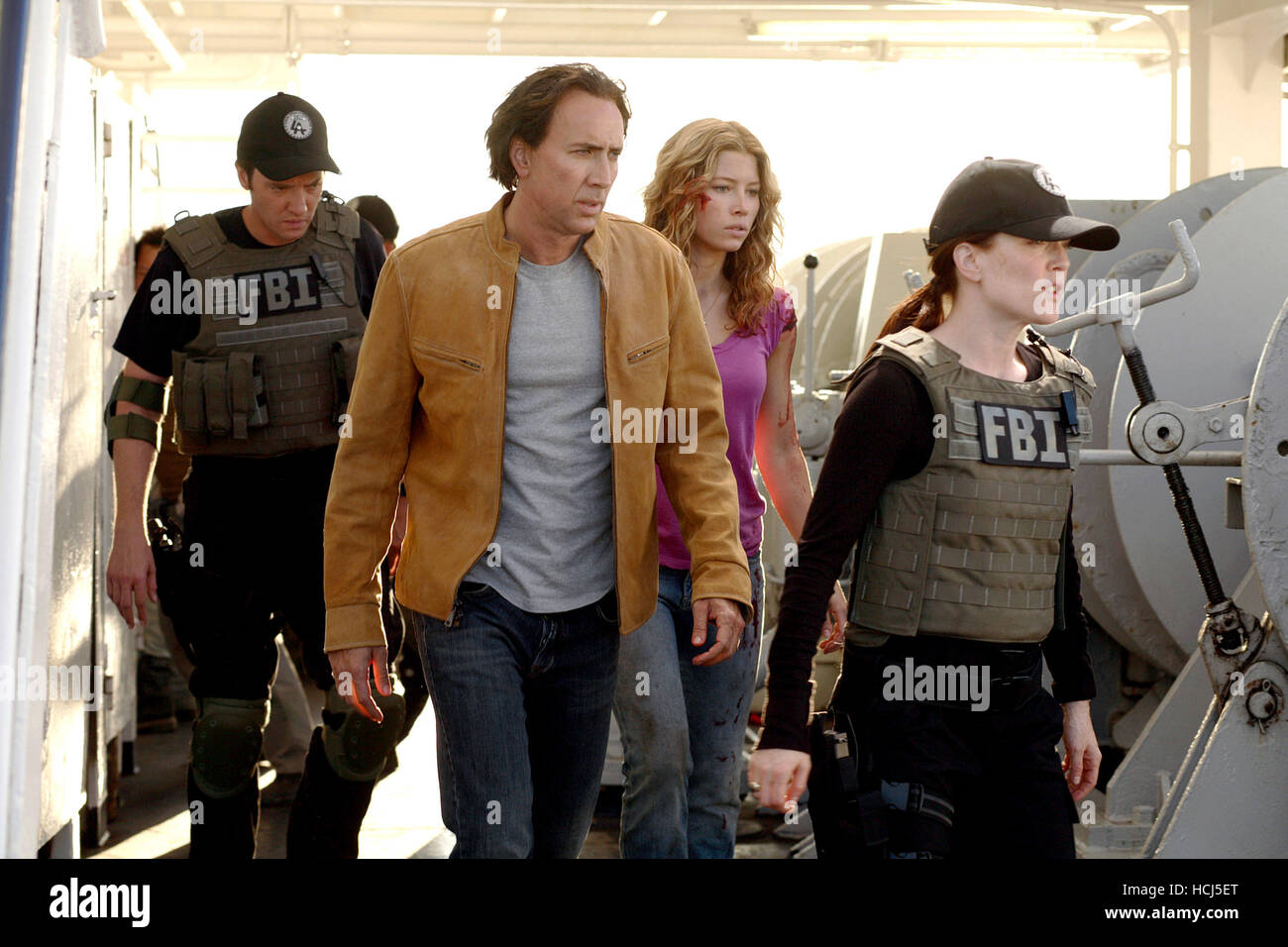 NEXT, Nicolas Cage (second from left), Jessica Biel, Julianne Moore ...