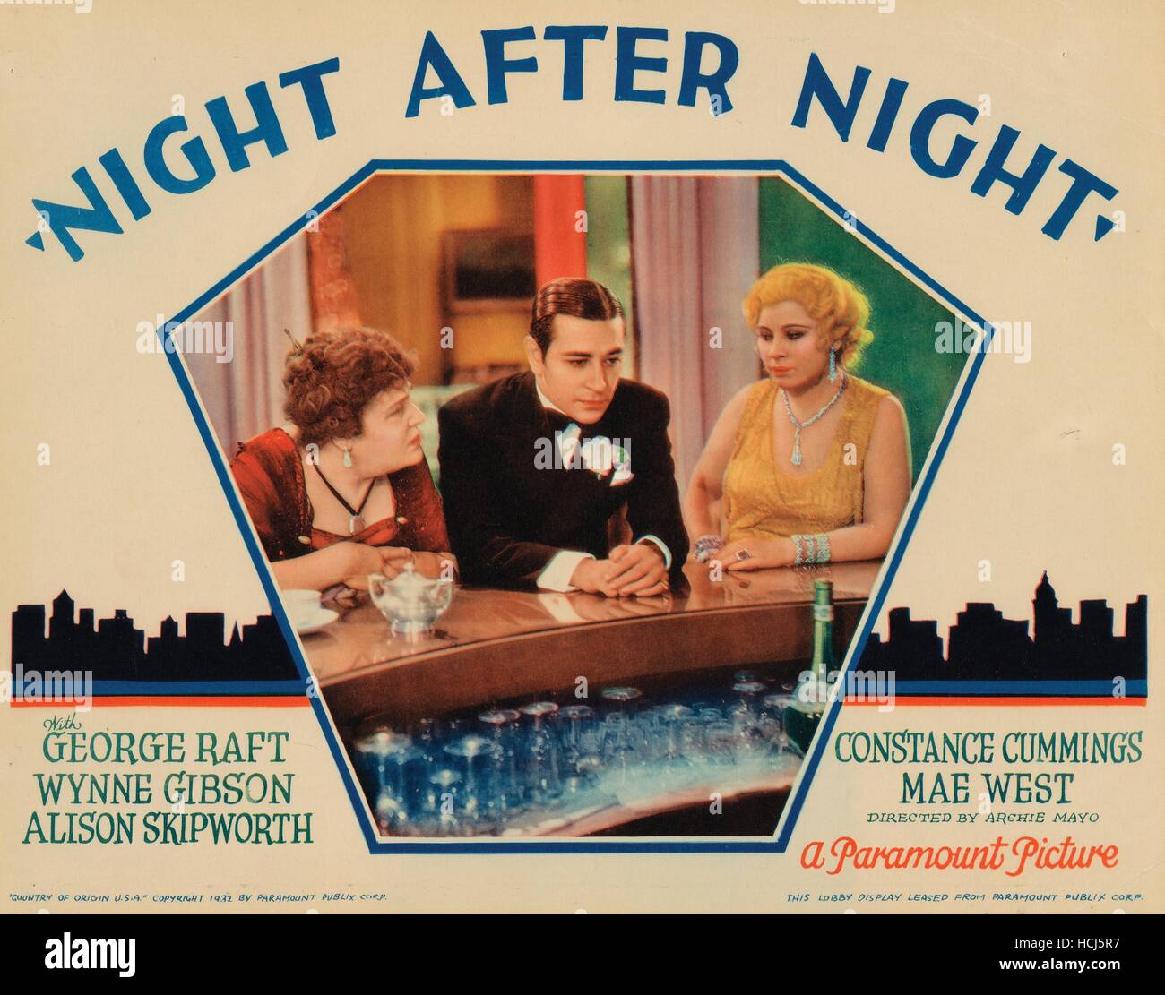 NIGHT AFTER NIGHT, from left: Alison Skipworth, George Raft, Mae West ...