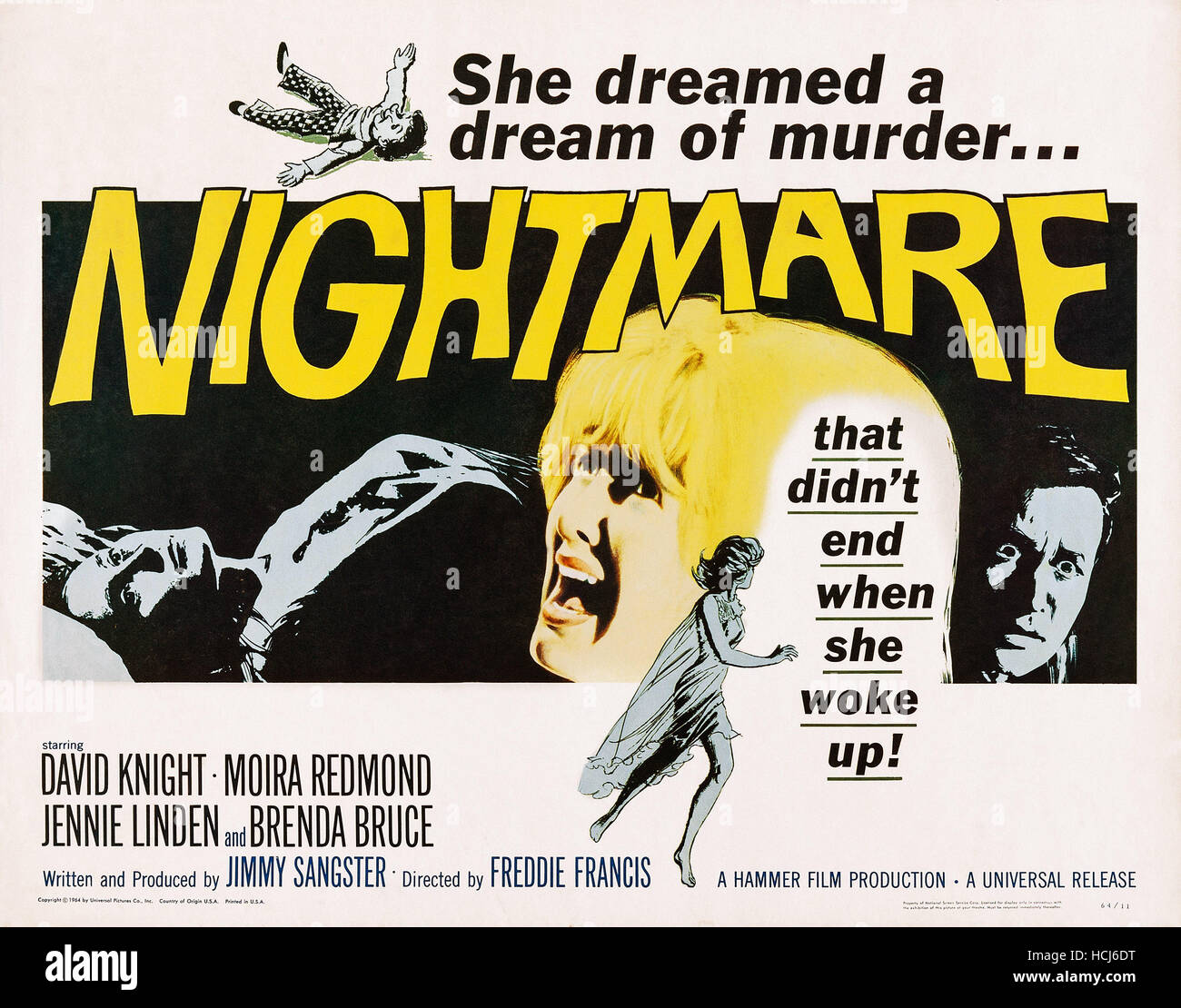 NIGHTMARE, US lobbycard, 1964 Stock Photo - Alamy