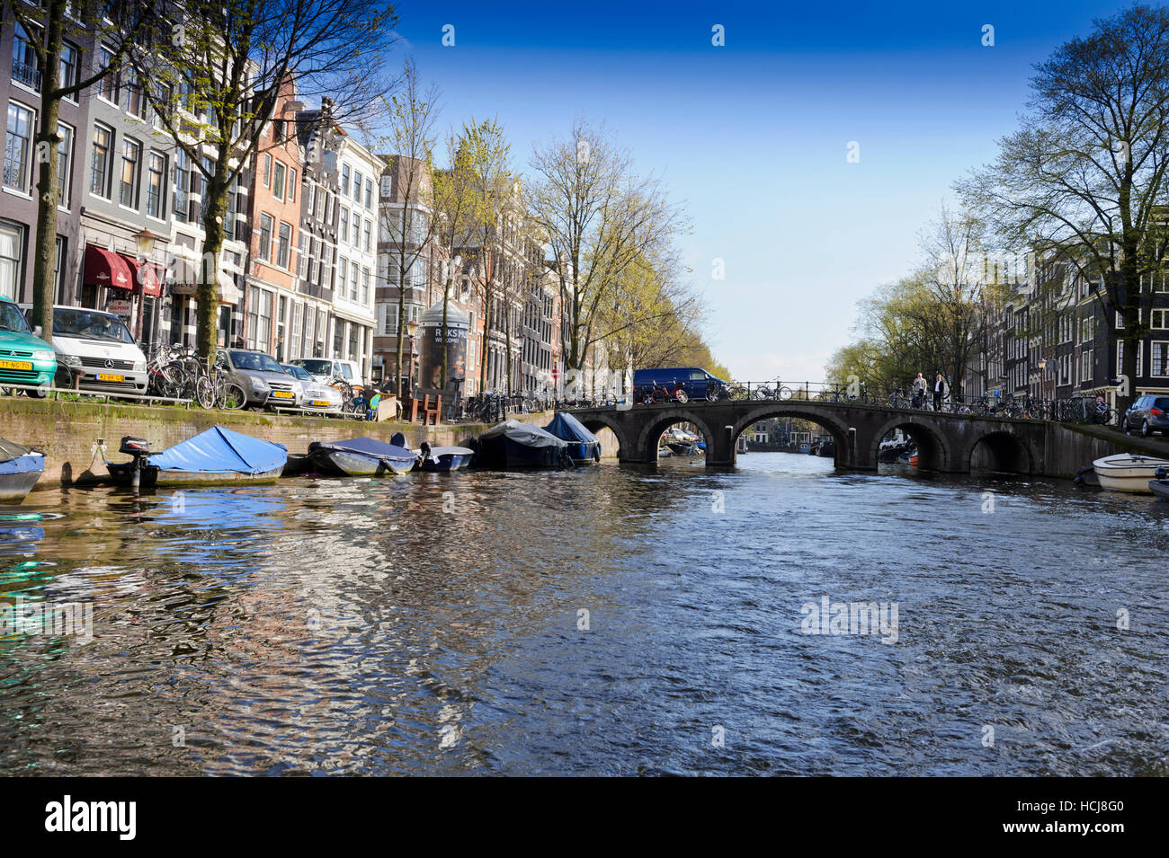 Scenic view of the City of Amsterdam, Holland, Netherlands Stock Photo ...