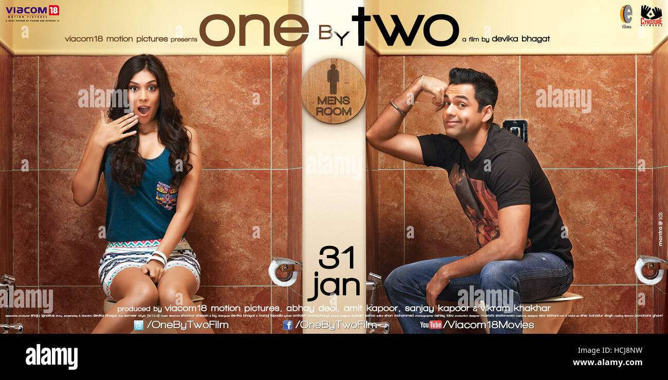 ONE BY TWO, poster, from left: Preeti Desai, Abhay Deol, 2014 ...