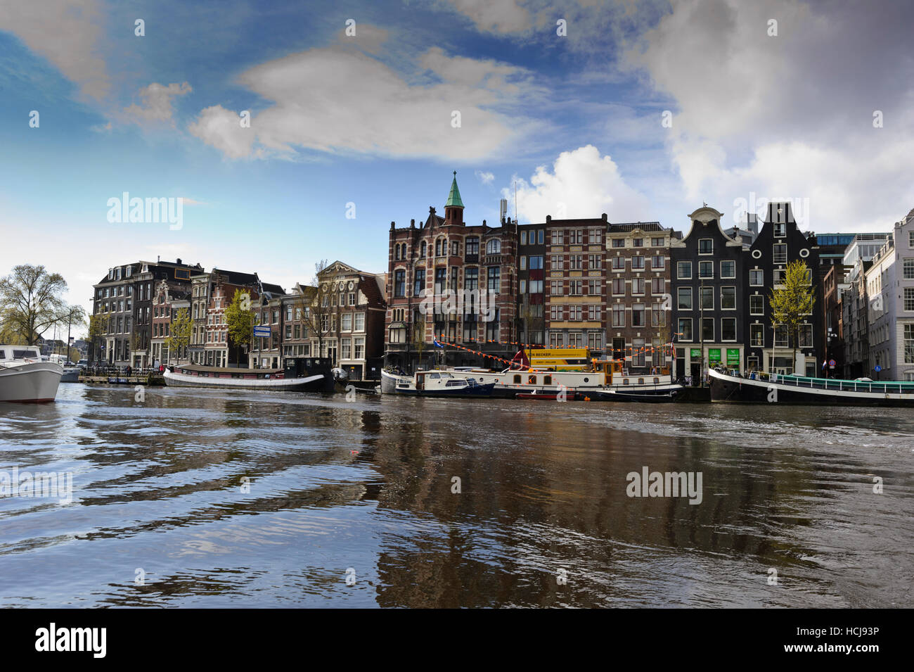 Scenic view of the City of Amsterdam, Holland, Netherlands Stock Photo ...