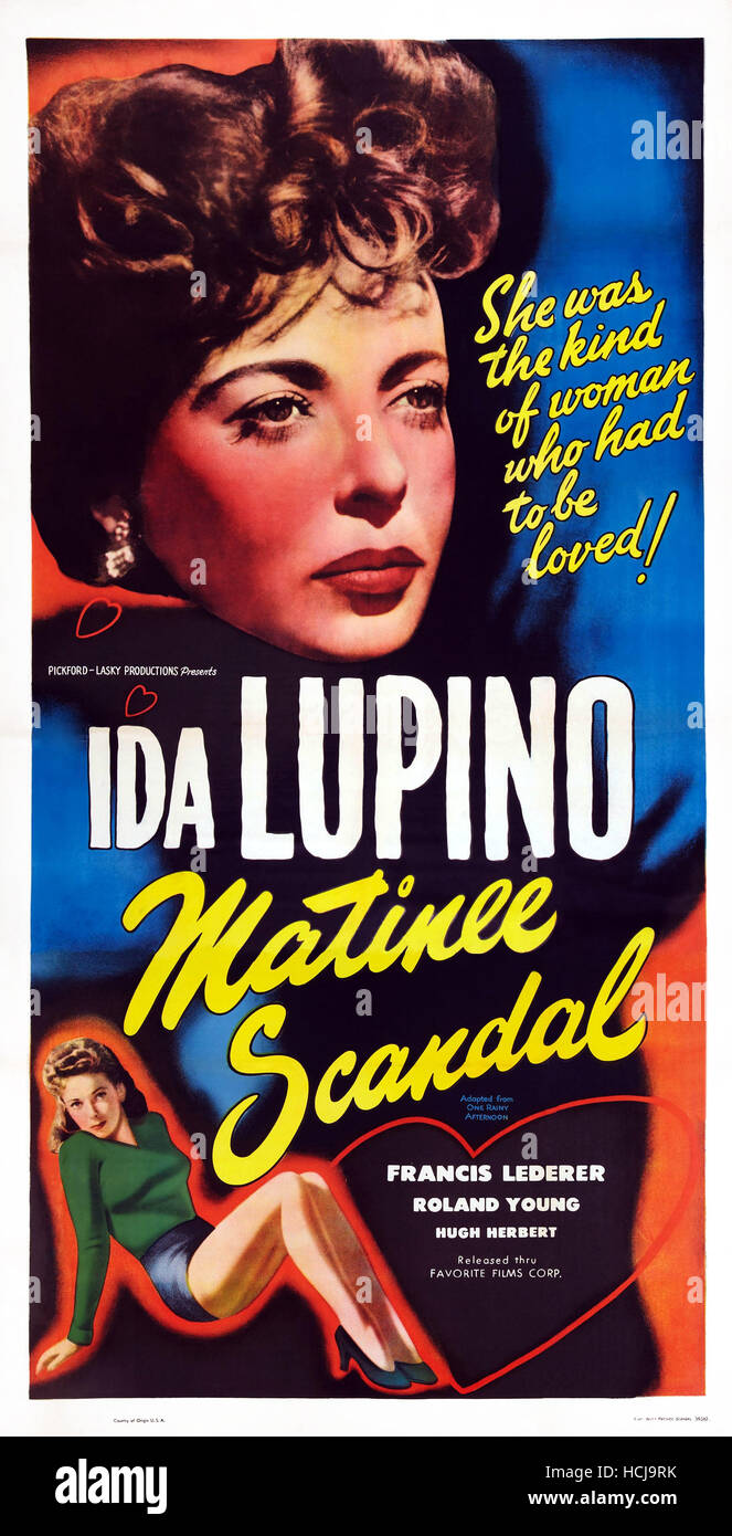 ONE RAINY AFTERNOON, (aka MATINEE SCANDAL), US re-issue poster art, Ida ...