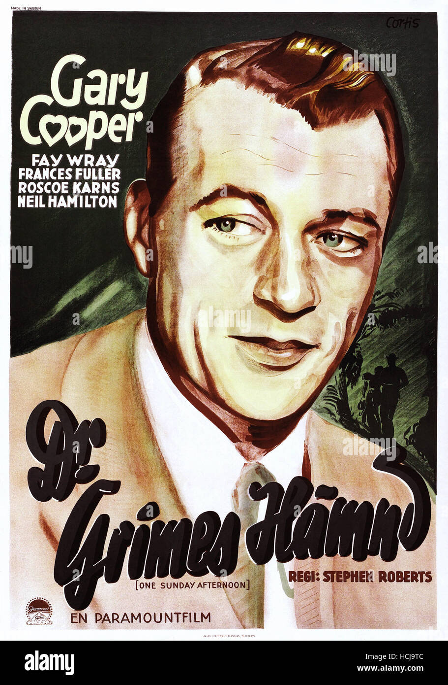 ONE SUNDAY AFTERNOON, (aka DR. GRIMES HAMND), Gary Cooper on Swedish ...