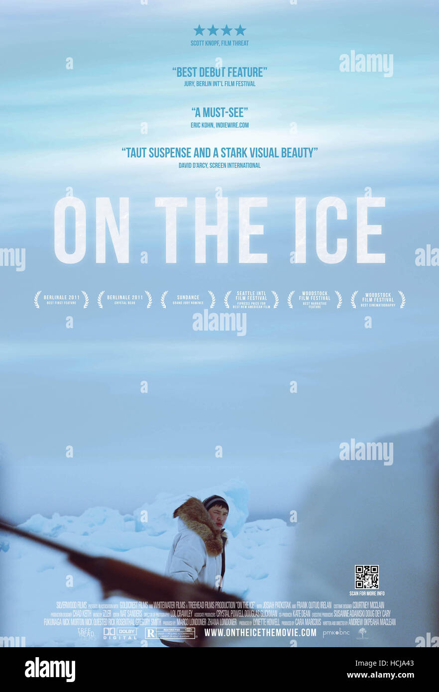 ON THE ICE, Josiah Patkotak on US poster art, 2011. ©Silverwood Films ...