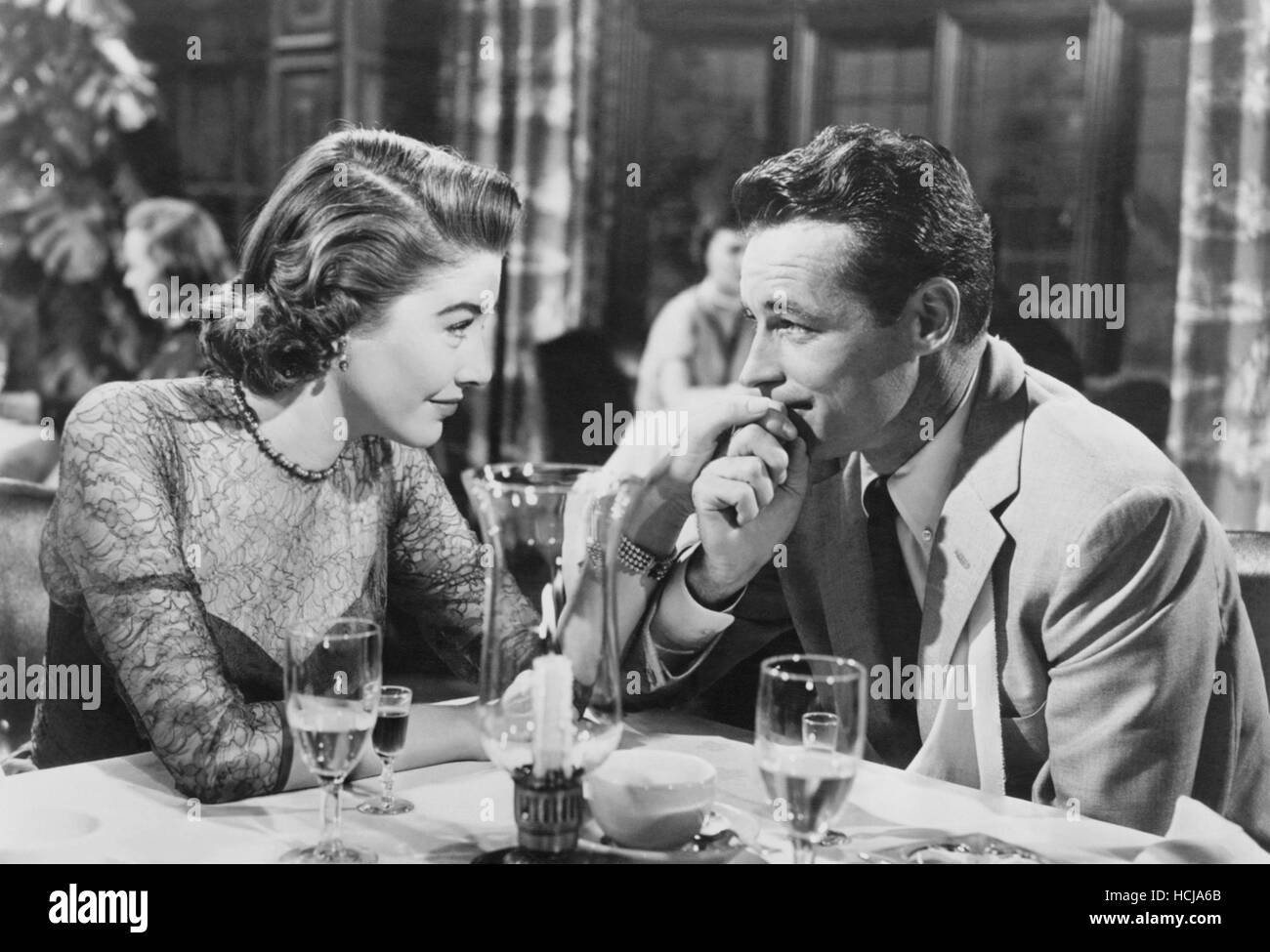 ON THE THRESHOLD OF SPACE, from left: Virginia Leith, Guy Madison, 1956 ...