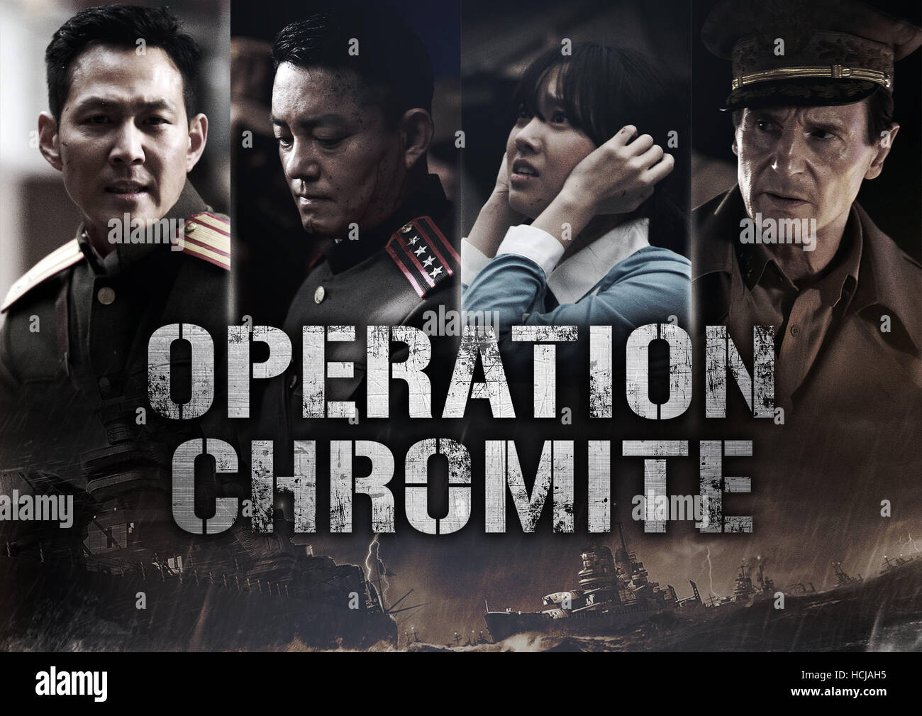OPERATION CHROMITE, English language poster, from left: LEE Jung-jae ...
