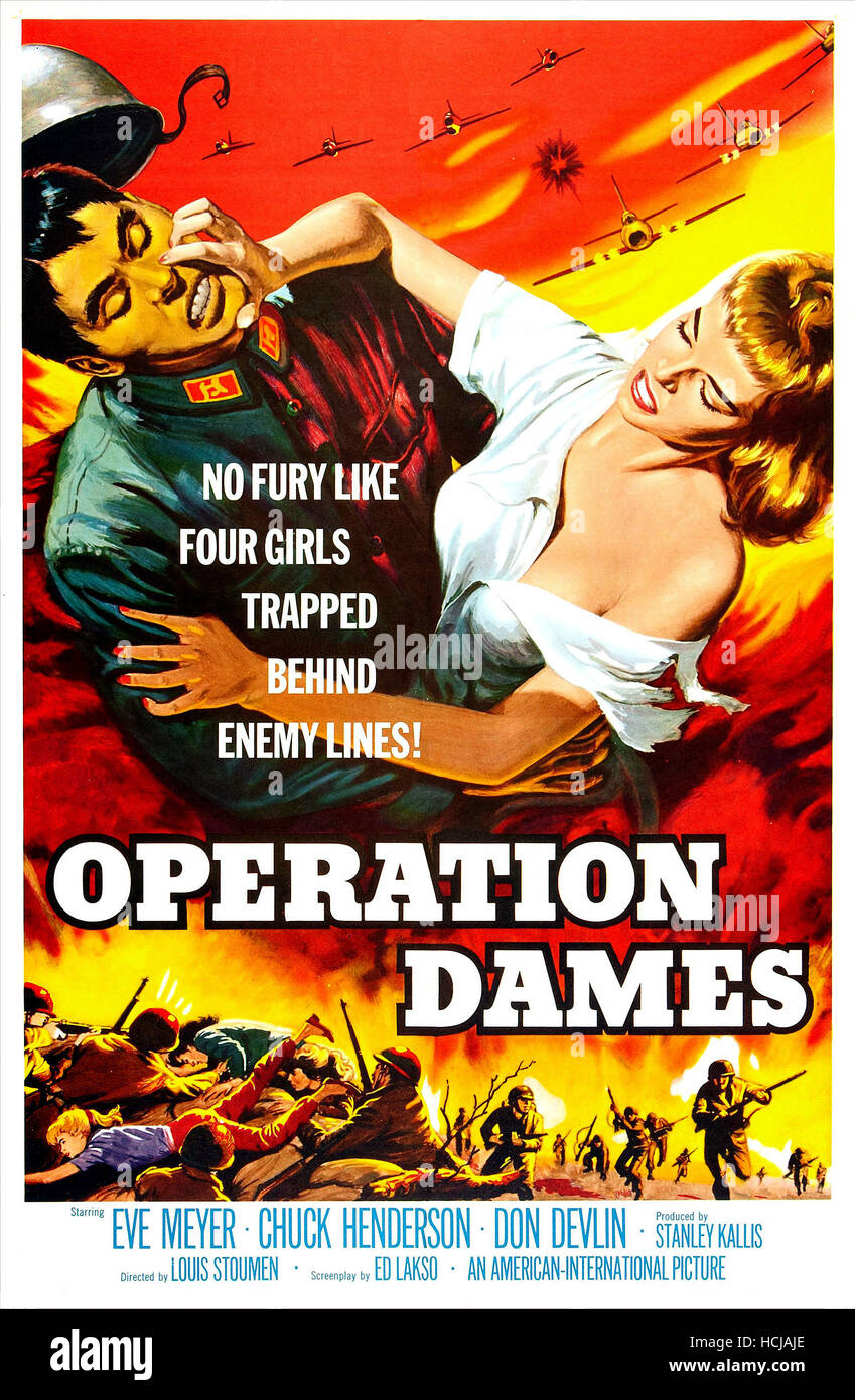 OPERATION DAMES, US poster art, Eve Meyer, 1959 Stock Photo - Alamy