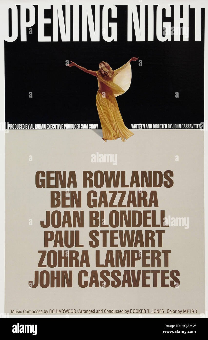 OPENING NIGHT, US poster art, 1977 Stock Photo - Alamy