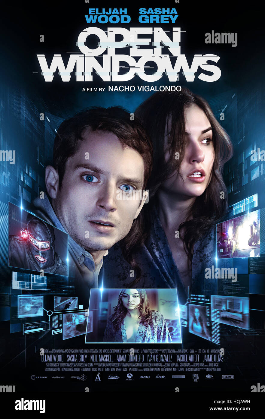OPEN WINDOWS, US poster art, from left: Elijah Wood, Sasha Grey, 2014 ...