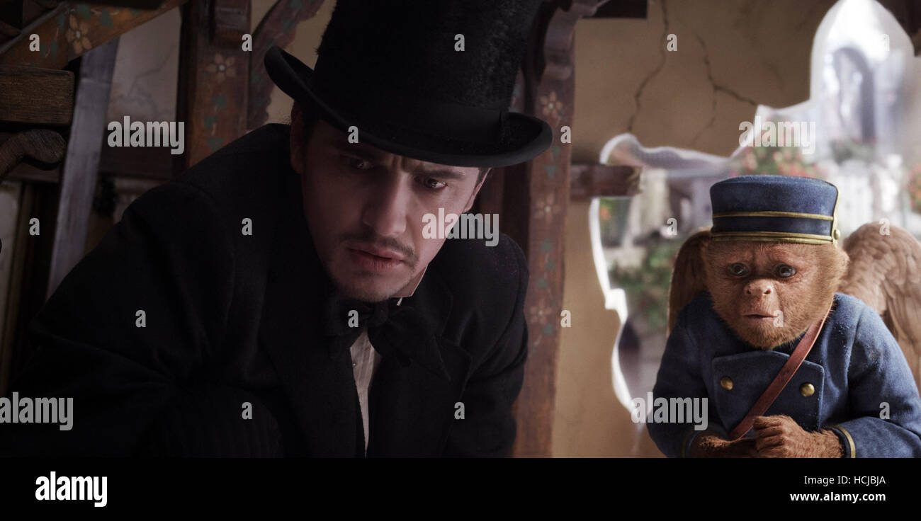 OZ THE GREAT AND POWERFUL, l-r: James Franco, Finley (voice: Zach Braff ...