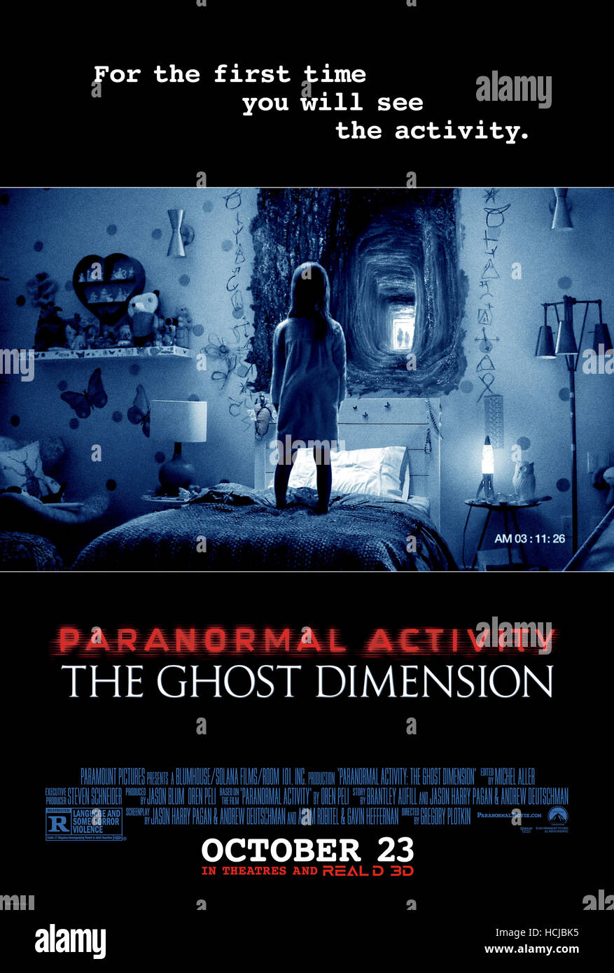 PARANORMAL ACTIVITY: THE GHOST DIMENSION, US poster art, 2015 ...