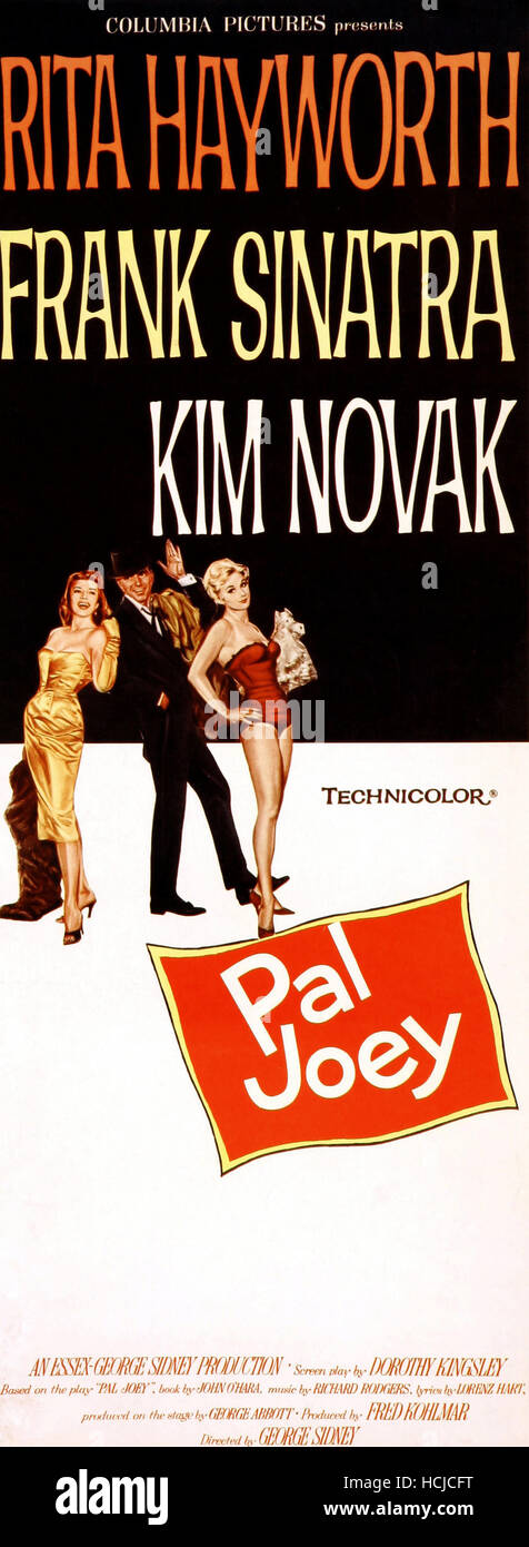 PAL JOEY, l-r: Rita Hayworth, Frank Sinatra, Kim Novak on insert poster ...