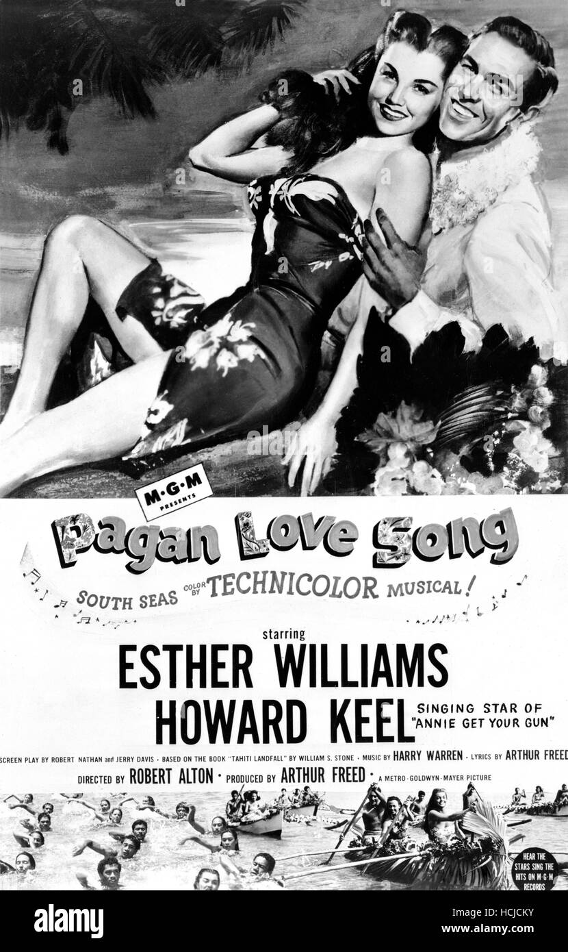 PAGAN LOVE SONG, Esther Williams, Howard Keel, 1950 Stock Photo - Alamy