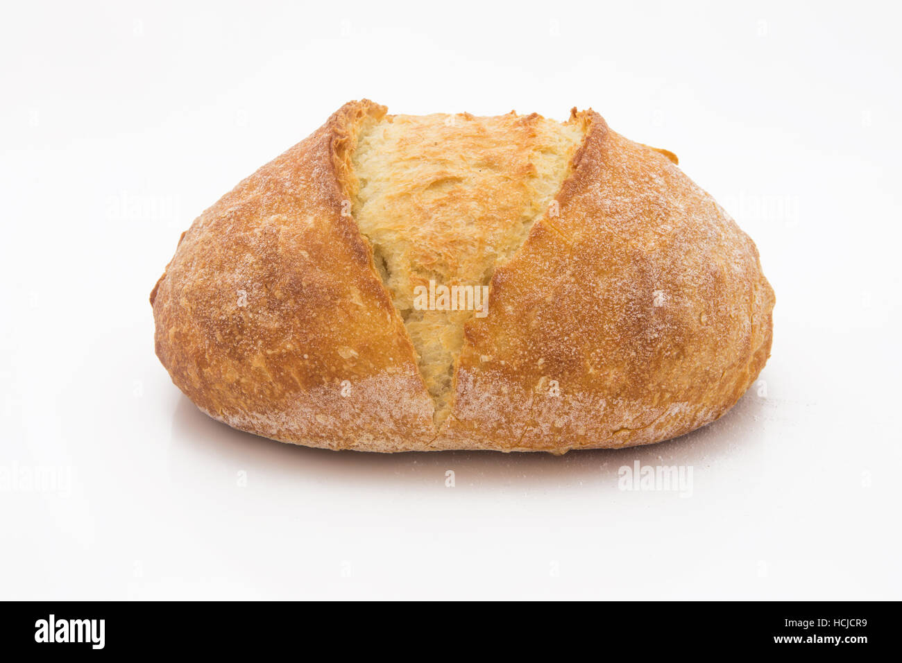 White Italian delicious artisan bread on a white background Stock Photo ...