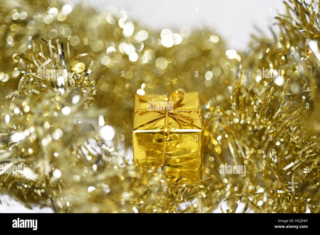 Golden Christmas decoration Stock Photo - Alamy
