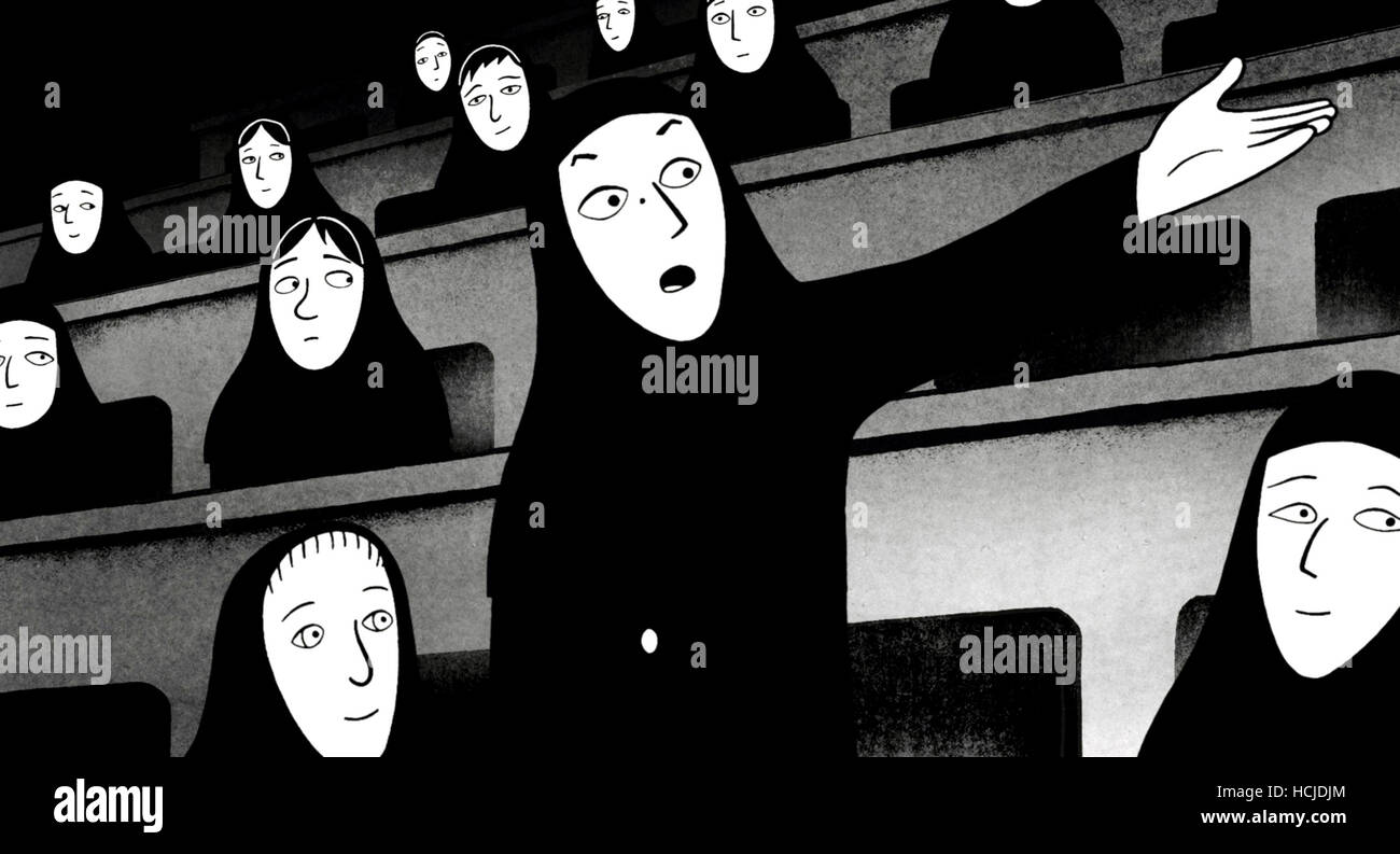 PERSEPOLIS, Marjane (front, center, voice: Chiara Mastroianni), 2007 ...