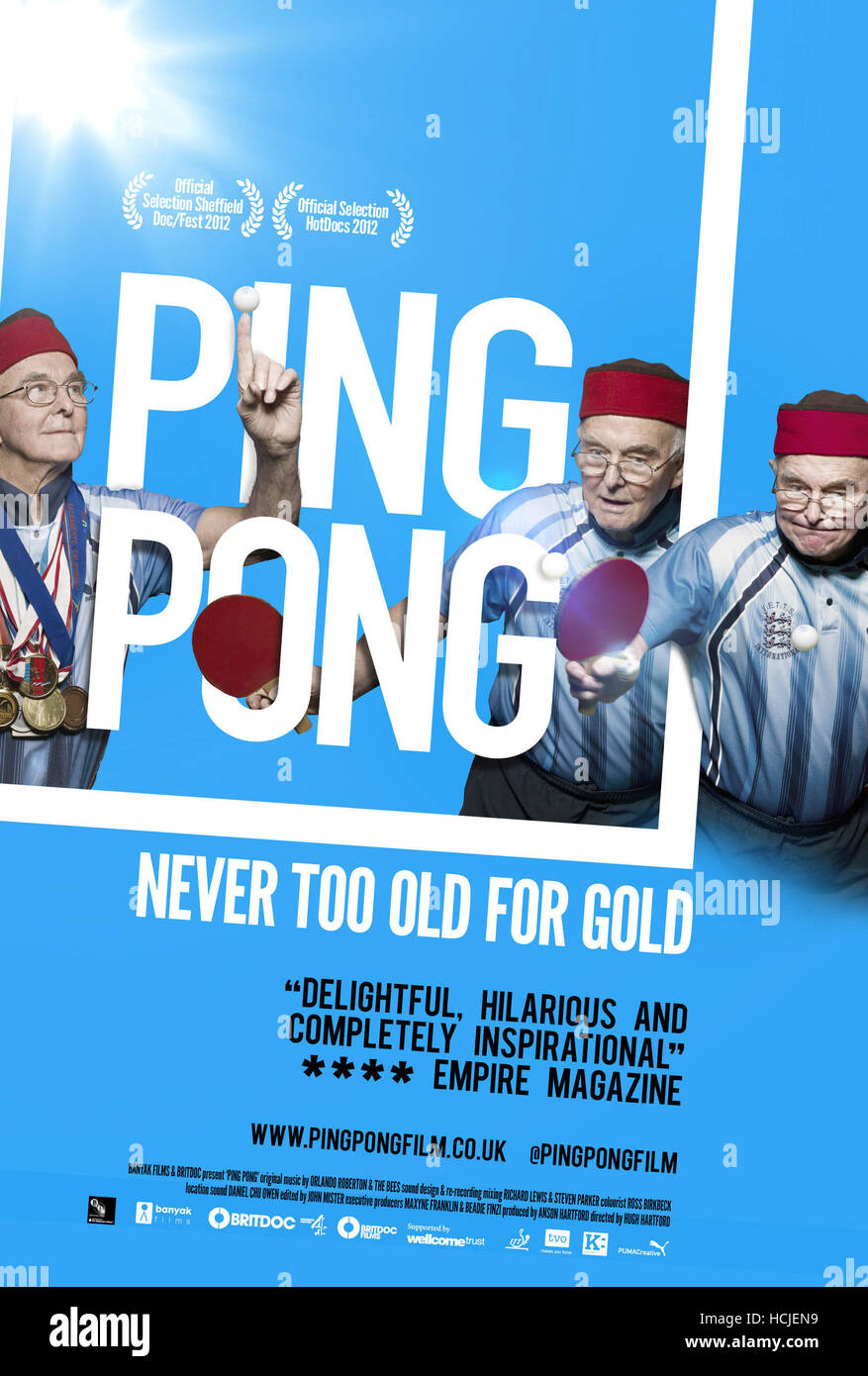PING PONG, British poster art, 90-year-old Les D'Arcy times three, 2012 ...