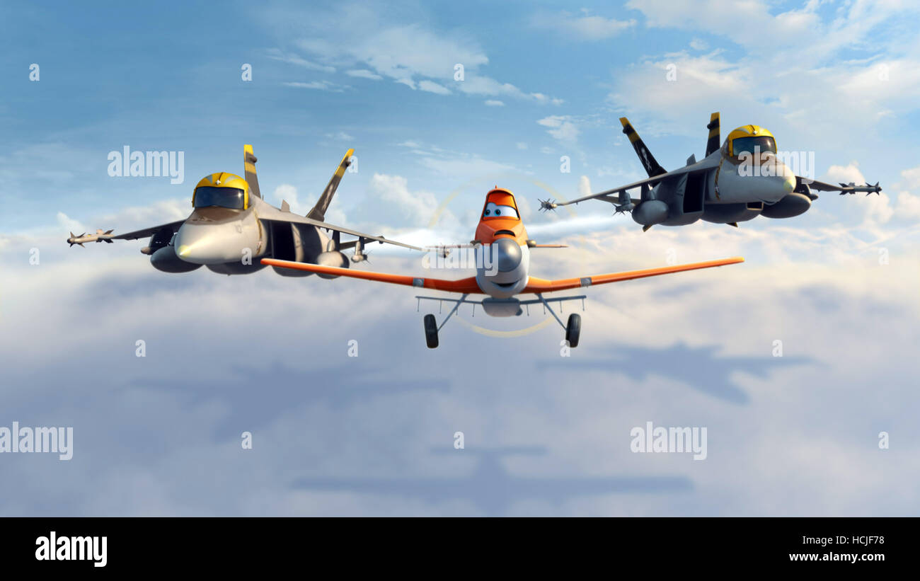 PLANES, Dusty (center, voice: Dane Cook), 2013. ©Walt Disney Studios ...