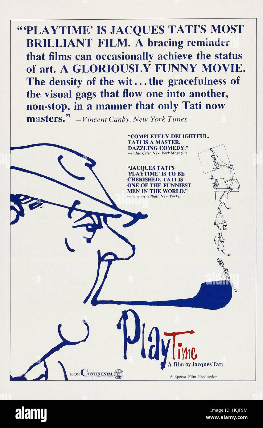 PLAYTIME, US poster art, Jacques Tati, 1967 Stock Photo - Alamy