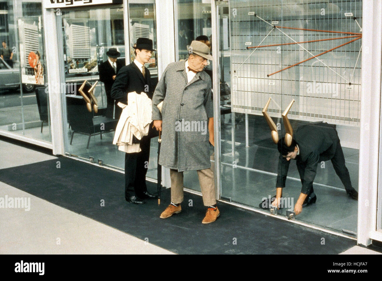 PLAYTIME, Jacques Tati (center, in coat), 1967 Stock Photo - Alamy