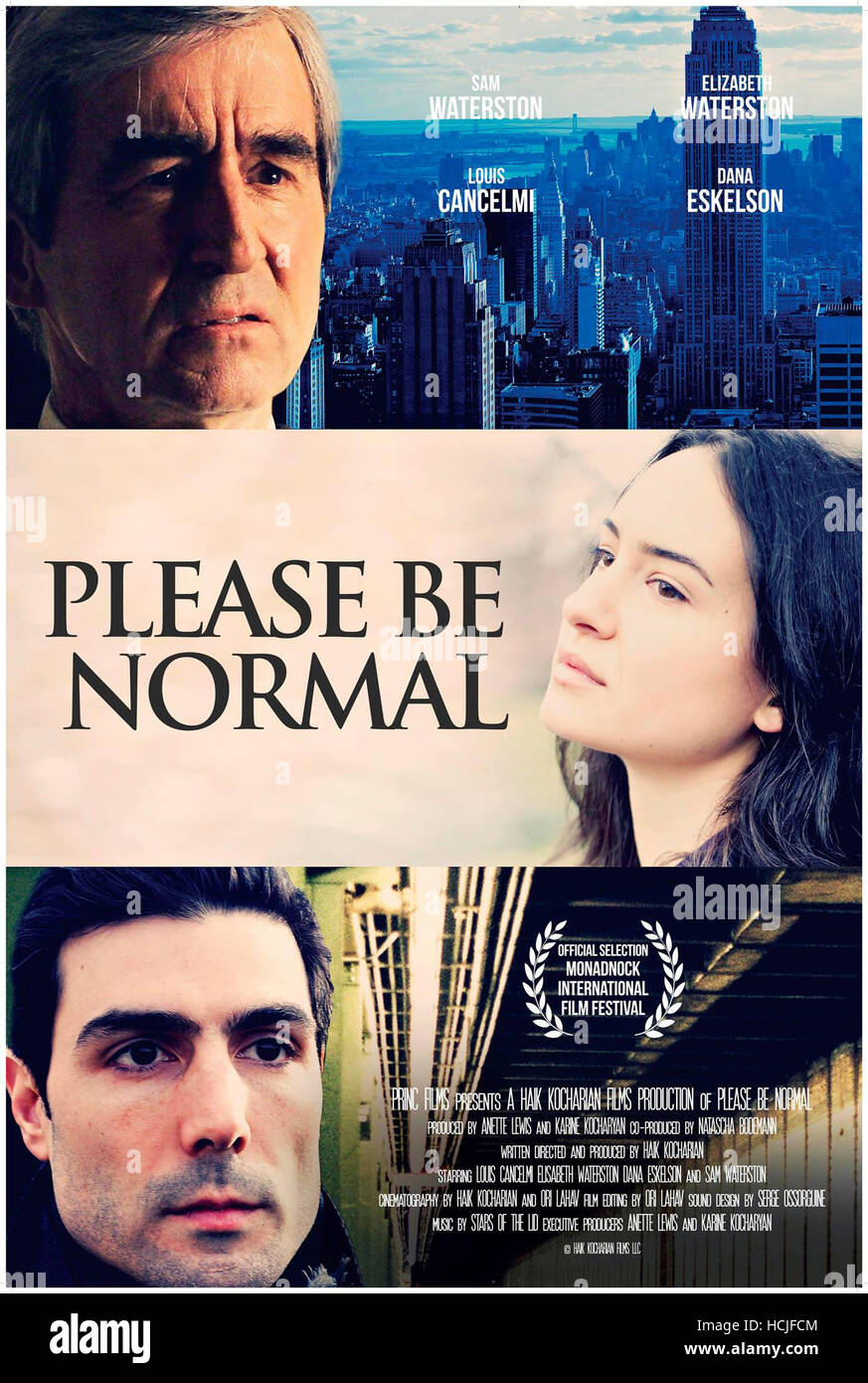 PLEASE BE NORMAL, poster, from top: Sam Waterston, Elizabeth Waterson ...