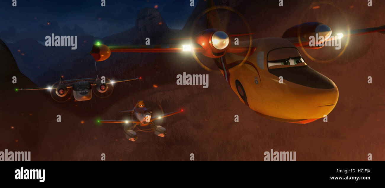 PLANES: FIRE & RESCUE, Dusty Crophopper (center, voice: Dane Cook), Lil ...