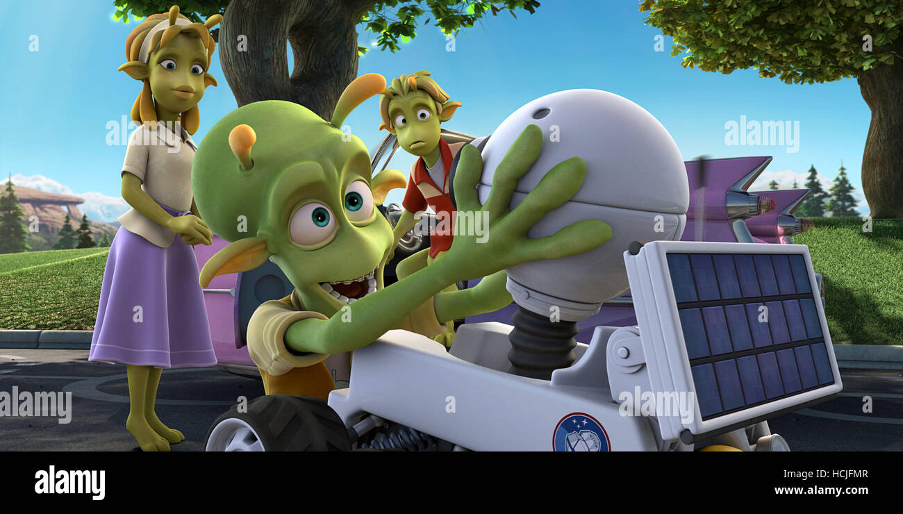 PLANET 51, front, from left: Skiff (voice: Seann William Scott), Rover ...
