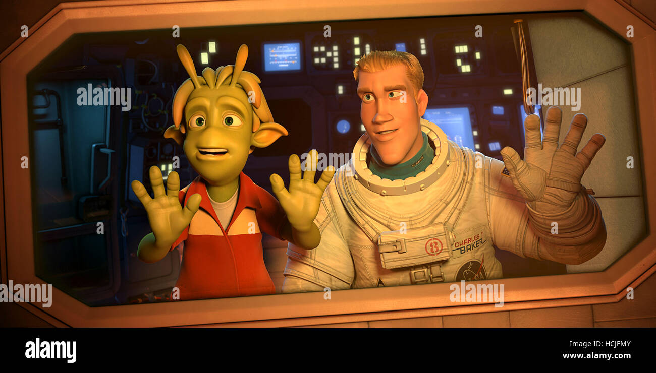 PLANET 51, from left: Lem (voice: Justin Long), Captain Charles T ...